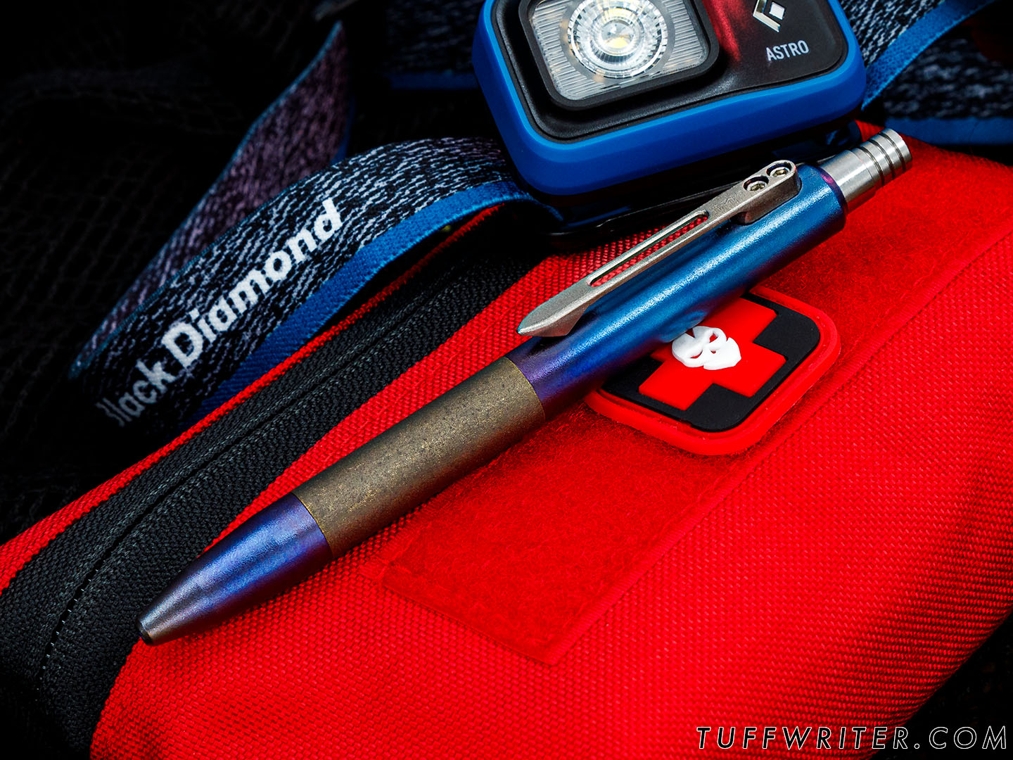 Tuff Writer - Mk Zero SPECIAL MISSION Pen - Titanium Flamed/Brass Tumbled